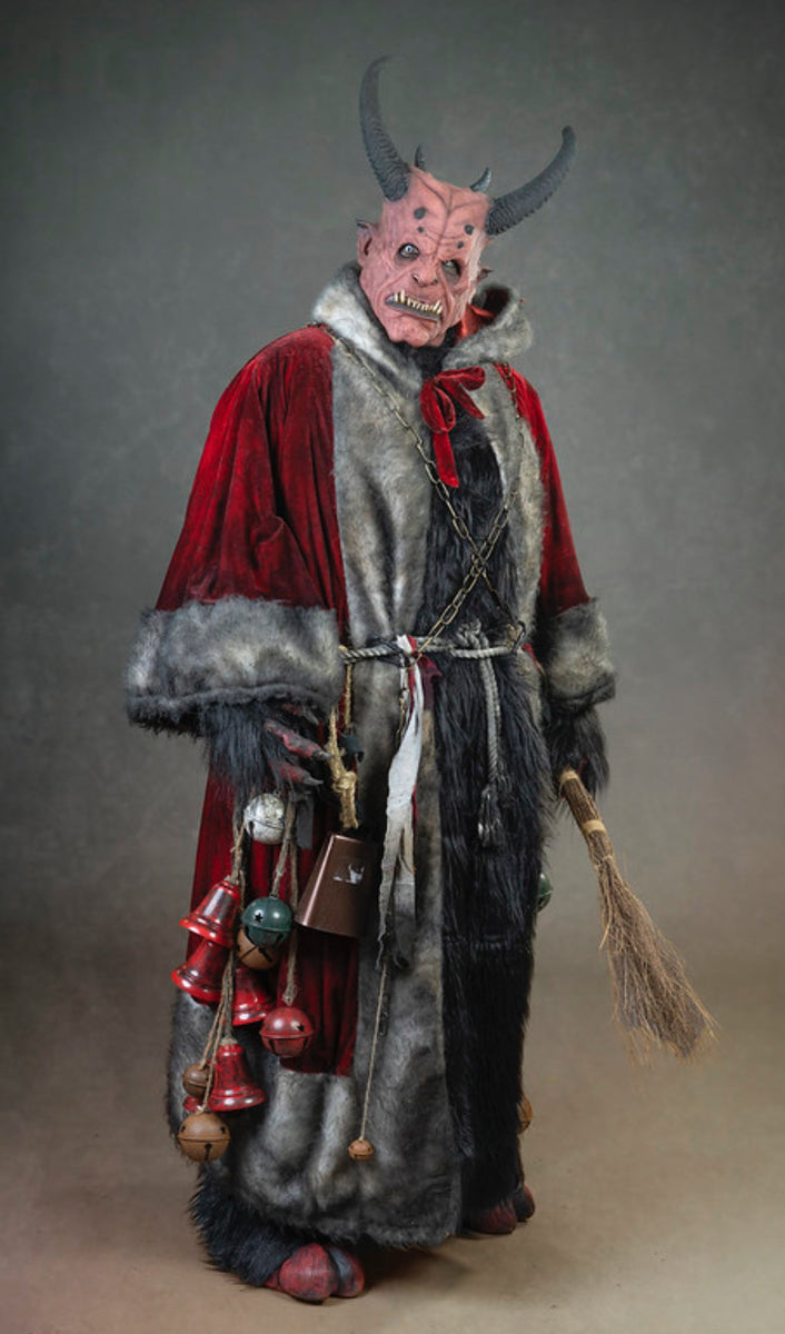 Krampus Robe with under fur vestment, chains, rope, and various size b ...