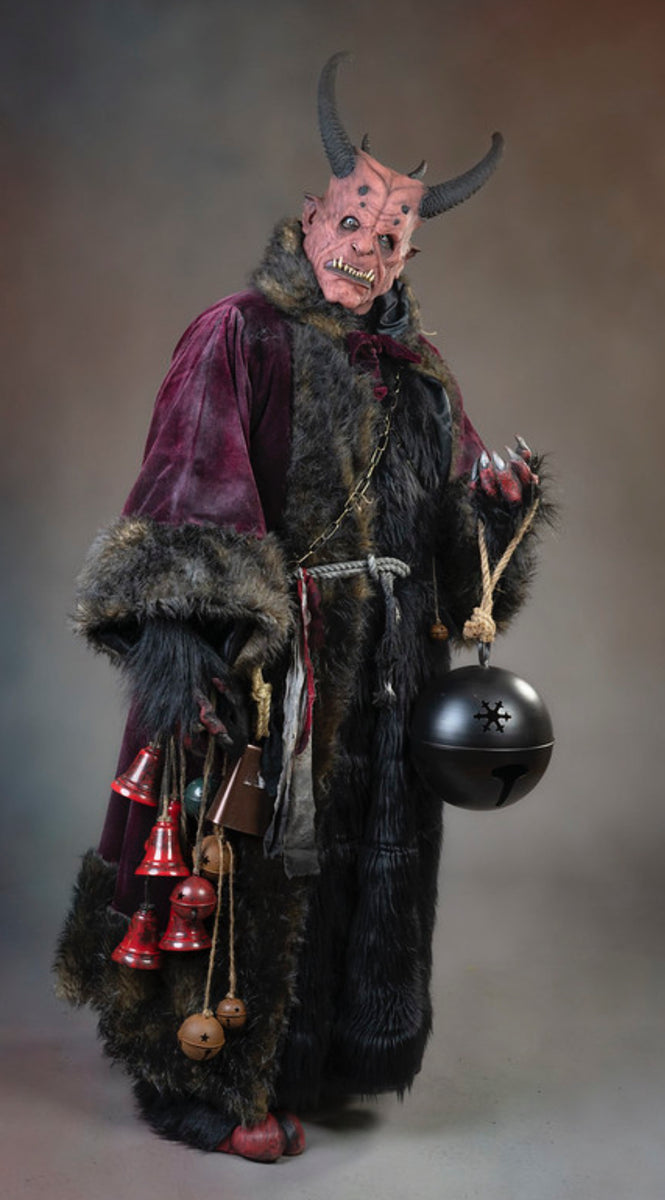 Krampus Robe with under fur vestment, chain, rope, various size bells ...
