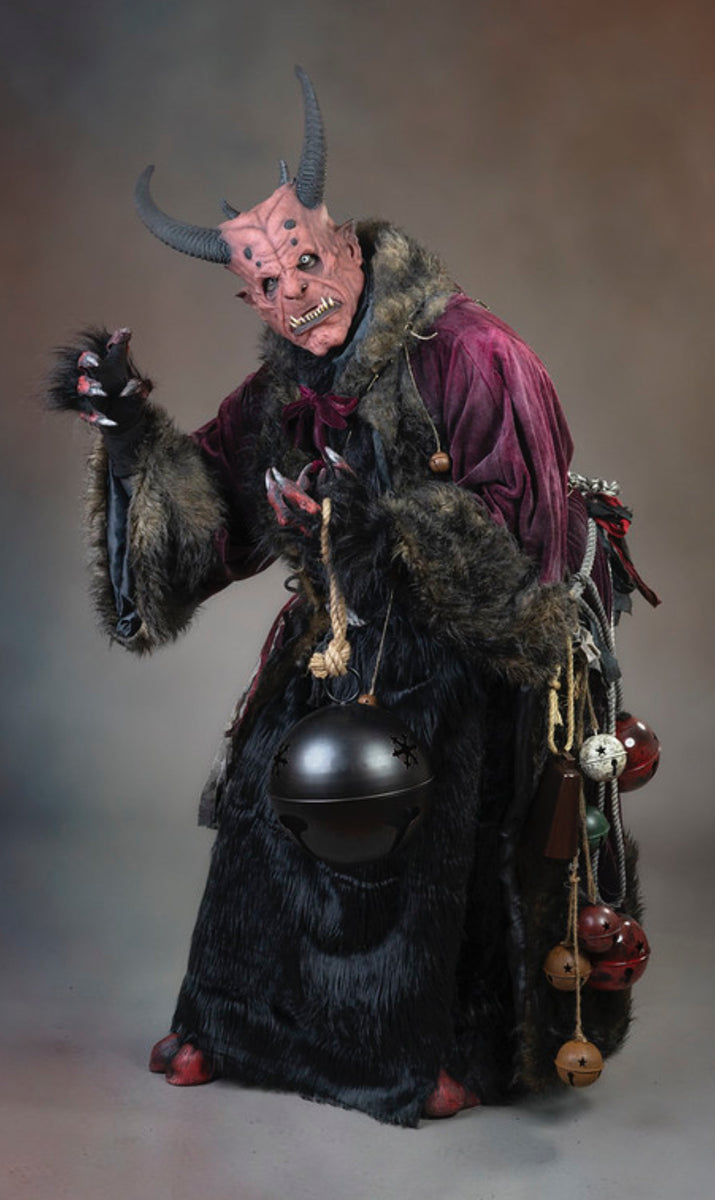 Krampus Robe with under fur vestment, chain, rope, various size bells ...