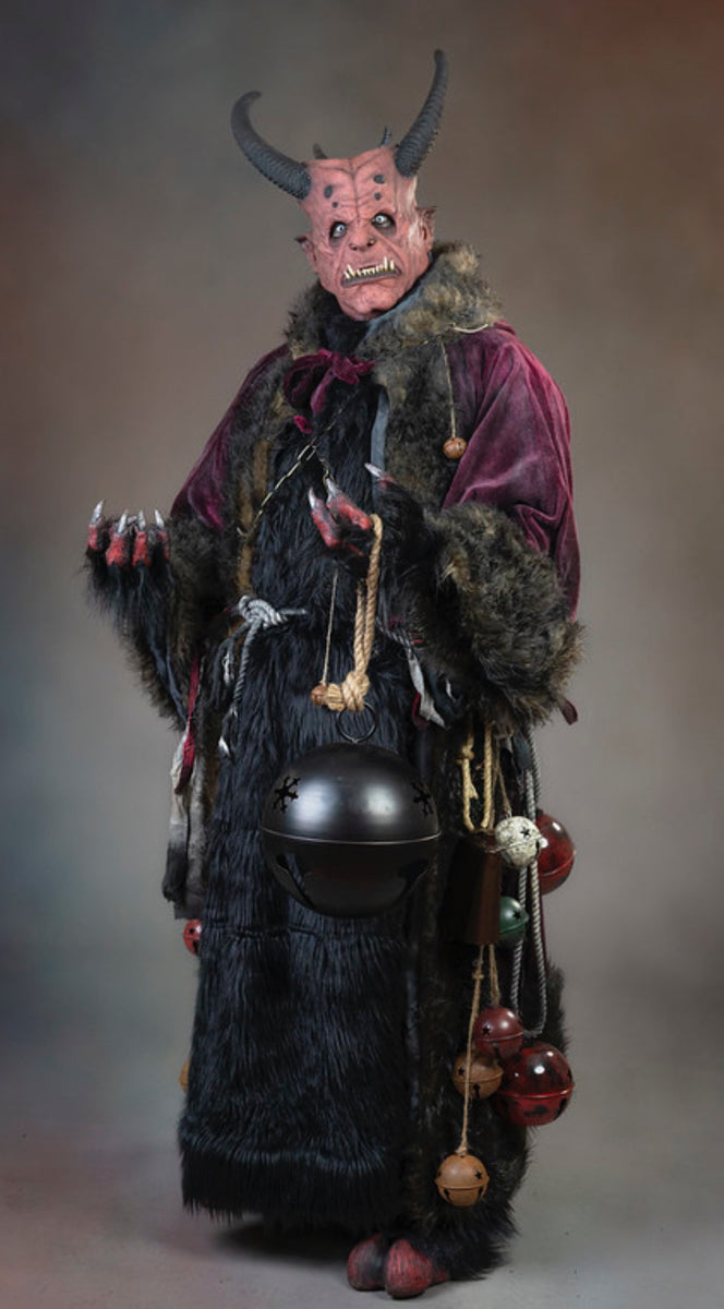 Krampus Robe with under fur vestment, chain, rope, various size bells ...